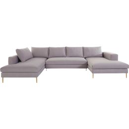 Wohnlandschaft OTTO products, B:351cm H:83cm T:210cm, silber, Luxus-Microfaser: aus recycleten Textilien (100% PES), Sofas, "Finnja, viel Platz,