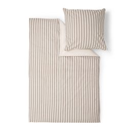 Bettw&auml;sche s.Oliver, beige, Feinflanell, Obermaterial: 100% Baumwolle, Bettw&auml;sche, "Feinflanellbettw&auml;sche s.Oliver", im schlichten Wendedesign