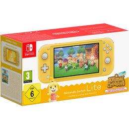NINTENDO SWITCH Konsolen-Set "Switch Lite + Animal Crossing: New Horizons Bundle", B:20,8cm H:9,11cm T:1,39cmgelb, Spielekonsolen