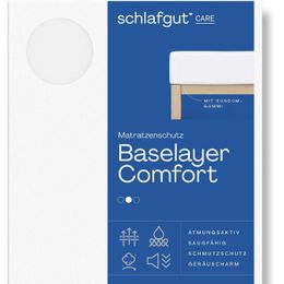 Matratzenauflage Schlafgut, B:180cm H:30cm L:200cm, wei&szlig;, Bezug: 100% Baumwolle, Matratzenzubeh&ouml;r, "Baselayer Matratzenschutz Comfort", Wie ein