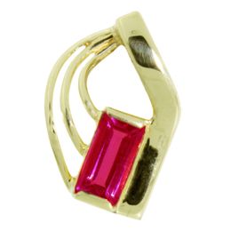 OSTSEE-SCHMUCK Damen Kettenanh&auml;nger "- Gleiter-Mindy - Gold 333/000 - sy. Rubin", Gelbgold 333, gold, Gelbgold 333, Schmuckanh&auml;nger