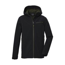 Killtec Jungen Softshelljacke "KOW 157 BYS SFTSHLL JCKT", schwarz, Gr. 128, Oberstoff: Oberseite: 100% Polyester, Rückseite: 100% Polyester, Futter: