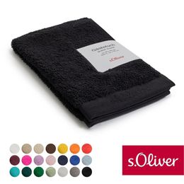 G&auml;stehandtuch s.Oliver, B:30cm L:50cm, schwarz, Walkfrottier, Baumwolle, Handt&uuml;cher, "s.Oliver, Premium Qualit&auml;t, 600 gr/m&sup2;, auch als Sets