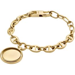 Fossil Damen Armband "Schmuck Geschenk Edelstahl Armkette Heritage", 20cm, Edelstahl, gold, Edelstahl, Armbänder