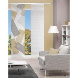 Schiebegardine Vision, B:60cm H:260cm, gold, Polyester, Wohnzimmer, Gardinen, "NAYAH", SCHIEBEVORHANG, BAMBUS, DIGITALDRUCK