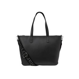 Marc O'Polo MARC O'POLO Damen Shopper "aus einer Lederalternative aus recyceltem Polyester", schwarz, Polyester, unifarben, Taschen