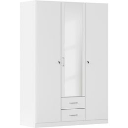 Kleiderschrank Rauch, B:136cm H:197cm T:54cm, wei&szlig;, Holzwerkstoff, Kinderzimmer, Schr&auml;nke, "Schrank Garderobe Garderobenschrank Putzschrank
