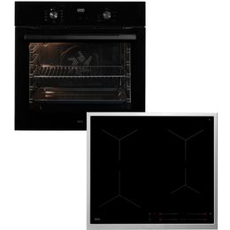 AEG Backofen-Set "HH24BSIB", schwarz, Herdsets, Grillfunktion, gleichmäßiges Garen auf 3 Ebenen, Wasserdampf-Reinigung