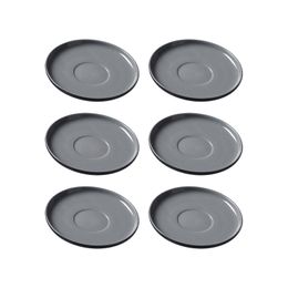 Ritzenhoff & Breker Untertasse "Kaffeeuntertassen Jasper &oslash; 15.0 cm 6er Set", L:15cm, schwarz, RITZENHOFF & BREKER, Speiseteller