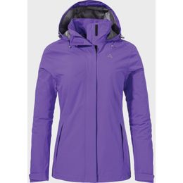 Schöffel SCHÖFFEL Damen Outdoorjacke "Jacket Gmund L", lila, Gr. 36, Oberstoff: Aussenseite: 100% Polyester; (Membran: Polyurethan); Futter Rumpf oben: 100%