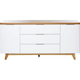 Sideboard Jahnke, B:160cm H:77,4cm T:39cm, braun, Holzwerkstoff, Wohnzimmer, Sideboards, "LIBRE", Breite ca. 160 cm