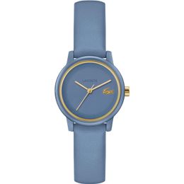 Lacoste Damen Quarzuhr "Lacoste 12.12 SWIFT", blau, Armbanduhren, Armbanduhr, Damenuhr, Lederarmband, analog