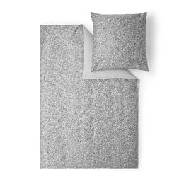 Bettw&auml;sche s.Oliver, grau, Mako-Satin, Obermaterial: 100% Baumwolle, Bettw&auml;sche, "Satinbettw&auml;sche s.Oliver", im modernen Leo-Look