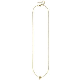 Damen Kette mit Anh&auml;nger "Schmuck Geschenk Kette gelbgoldfarben vergoldet mit Anh&auml;nger", Silber 925 (Sterlingsilber), L: 45 B: 0,9mmgelbgoldfarben,