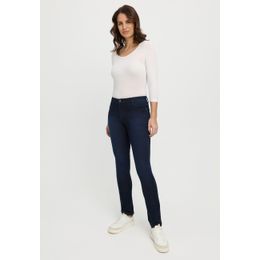 WONDERJEANS Damen Slim-fit-Jeans "Classic"blau used30, Gr. 36, Denim/Jeans, Obermaterial: 48% Polyester, 30% Baumwolle, 12% Viskose, 10% Elasthan,