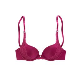 s.Oliver Damen Push-up-BH "Pauline", Gr. 70, lila, Microtouch, Obermaterial: 69% Polyamid, 17% Elasthan, 14% Polyester, BHs, mit feiner Spitze