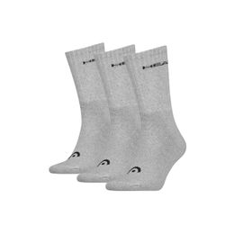 Head Herren Kurzsocken "Socken 3er Pack", Gr. 35, grau, Obermaterial: 72% Baumwolle CO. 26% Polyester PES. 1% Elasthan EL. 1% Polyamid PA., Socken