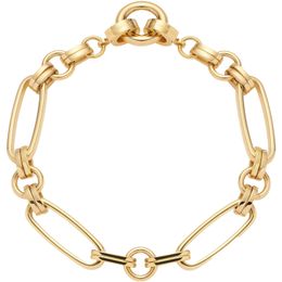 Leonardo Damen Armband "Mathilde Clip&Mix", 18,5cm, Edelstahl, gold, Edelstahl, Armbänder