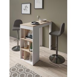 Bargruppe ByLiving, B:110cm H:102cm T:52,5cm, grau, FSC-zertifizierter Holzwerkstoff, Metall, Stoff, Sitzmöbel-Sets, "Essgruppe Casino 01, Moby",