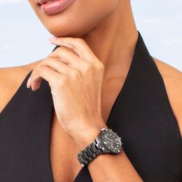 Festina Damen Keramikuhr "Ceramic", schwarz, Armbanduhren, Quarzuhr, Armbanduhr, Damenuhr, analog