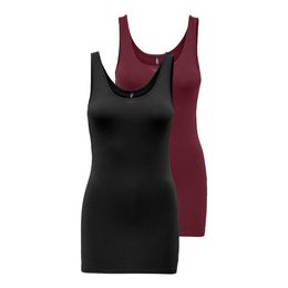 Only Damen Tanktop "ONLLIVE – Slim-Fit Tanktops mit Stretch für optimalen Sitz", schwarz, Gr. XS, unifarben, Jersey, Obermaterial: 95% Baumwolle, 5%