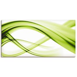 Wandbild Artland, B:150cm H:75cm T:1,8cm, gr&uuml;n, Leinwand, Wohnzimmer, Bilder, "Abstrakte Komposition", als Leinwandbild, Poster in verschied. Gr&ouml;&szlig;en