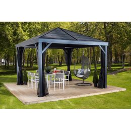 Pavillon Sojag, grau, Garten, Pavillons, "South Beach 12x12", BxT: 363x363 cm