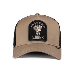 Djinns Damen Trucker Cap "Djinns Trucker Cap HFT Rebellion"beige, schwarz, 60% Baumwolle, 40% Polyester, Caps