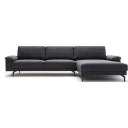 Ecksofa, B:274cm H:95cm T:178cm, schwarz, CREATION BY ROLF BENZ, Wohnzimmer, Sofas, "CR.450 elegantes Designsofa mit hohem Sitzkomfort"