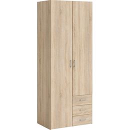 Kleiderschrank Inosign, B:78cm H:200,4cm T:49,5cm, braun, Spanplatte, Kinderzimmer, Schr&auml;nke, "Space Dreht&uuml;renschrank, Aufbewahrung Kasten Schrank