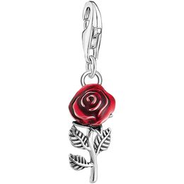 Thomas Sabo Damen Charm-Einhänger "Rose", bunt, Silber 925 (Sterlingsilber), Charms