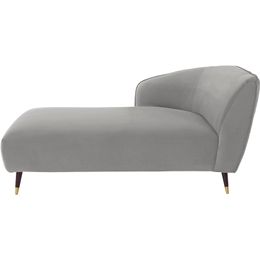 Recamiere Home Affaire, B:160cm H:78cm T:91cm, grau, Samtoptik (100% Polyester), Sofas, "Oradea", mit eleganter Steppung auf Rückseite der Rückenlehne