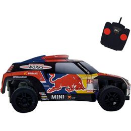 Happy People Kinder RC-Buggy "Mini Cooper JCW X-Raid Red Bull", blau, Kunststoff, B:7cm H:5cm, Fernlenkfahrzeuge, mit Fernbedienung