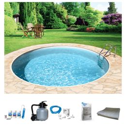 Rundpool MY POOL BWT, H:120cm &Oslash;:450cm, beige, Schwimmbecken, "mit sandfarbener Folie f&uuml;r den Karibik Look", H&ouml;he: 120 cm, inkl. Zubeh&ouml;r, in versch.