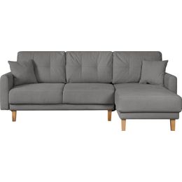 Ecksofa Home Affaire, B:234cm H:89cm T:164cm, grau, 88% Polyester, 9% Rayon, 3% Nylon, Wohnzimmer, Sofas, "TRIPLO optionale Schlafsofa mit