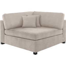 Sofa Home Affaire, B:130cm H:86cm T:130cm, beige, 100% Polyester, Wohnzimmer, Sofas, "Skara XXL", Eckelement zur individuellen