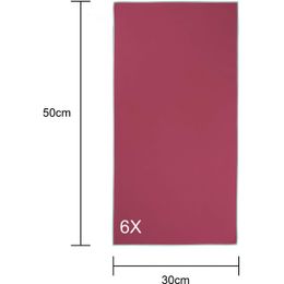 Handt&uuml;cher OTTO HOME, B:30cm L:50cmbeere, Microfaser, Obermaterial: 88% Polyester, 12% Polyamid, Badezimmer, Handt&uuml;cher, "Leoa, diverse Gr&ouml;&szlig;en,