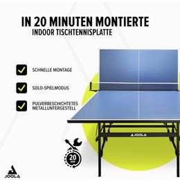 Joola Tischtennisplatte "Inside 13", B:152,5cm H:76cm L:274cm, blau, Tischtennisplatten, Indoor Tischtennistisch - klappbares Untergestell, inkl. Netz