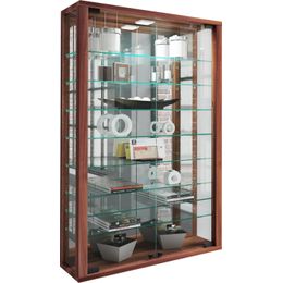 Wandregal Vcm, B:59cm H:91cm T:18cmkern, nussbaum, Wohnzimmer, Regale, "Vcm Glasvitrine hängend Vitrine Glas mit ESG-Sicherheitsglas Maße ca. . H.