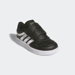 Jungen Klettschuh "HOOPS 4.0 KIDS", adidas Sportswear, Gr. 21, schwarz-wei&szlig;, Synthetik, Schuhe, f&uuml;r Kinder