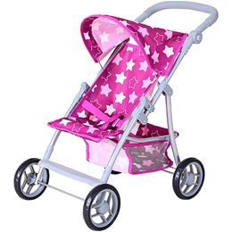 KNORRTOYS Kinder Puppenbuggy "Liba", rosa, Kunststoff, Metall, Stoff, B:35cm H:54cm T:44cm, Puppenwagen