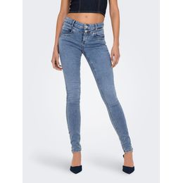Only Damen Skinny-fit-Jeans "ONLROYAL REG DB FYOKE SK DNM PIM", blau, Gr. L, unifarben, Denim/Jeans, Obermaterial: 69% Baumwolle, 29% Polyester, 2%