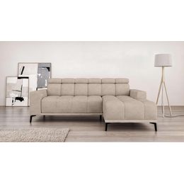 Ecksofa Home Affaire, B:249cm H:111cm T:174cm, beige, 100% Polyester, Wohnzimmer, Sofas, "CAZIE, Designsofa, L-Form, trendige Bubble-Optik", L-Form