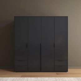 Dreht&uuml;renschrank Rauch, B:187cm H:194cm T:53cm, grau, Holzwerkstoff, Schr&auml;nke, "Kleiderschrank Schrank Garderobe W&auml;scheschrank NAGATA viel Stauraum",