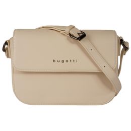 Bugatti Damen Umhängetasche "ALMATA", beige, Kunstfaser, leicht glänzend, unifarben, Taschen