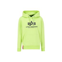 Herren Hoodie "Basic Hoodie BL", gr&uuml;n, Gr. S, Alpha Industries, Obermaterial: 80% Baumwolle, 20% Polyester, Sweatshirts