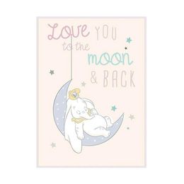 Komar Bild "Dumbo Moon", B/H/T: 40cm x 50cm, Disney, 1 Stk., bunt, Wohnzimmer, Bilder, Wandbild zur Dekoration im Kinderzimmer - ohne Rahmen
