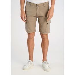 LINDBERGH Herren Cargoshorts "LINDBERGH Cargo-Shorts", beige, Gr. L, Obermaterial: 98% Baumwolle, 2% Elasthan, Hosen