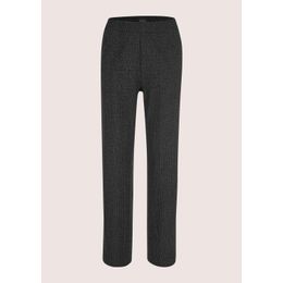 Madeleine Mode MADELEINE Damen Jerseyhose "Jerseyhose Stretch-Stoffhose mit Glanzakzenten"schwarz, silberfarben, Gr. 18, Obermaterial: 70% Polyester PES. 23%