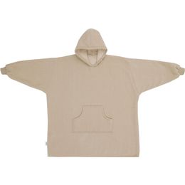 Wohndecke s.Oliver, B:110cm L:100cm, beige, Polyester, Wohndecken, "s.Oliver Lounge Hoodie", mit Kapuze, Ärmeln und Tasche